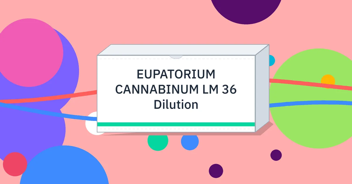Symbolbild: Packung mit der Aufschrift EUPATORIUM CANNABINUM LM 36 Dilution (PZN 12845990) – Verfügbarkeit und Bezug in Apotheken in Frankfurt am Main