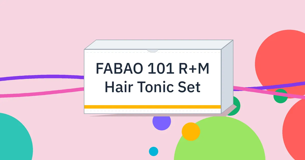 Symbolbild: Packung mit der Aufschrift FABAO 101 R+M Hair Tonic Set (PZN 03702458) – Verfügbarkeit und Bezug in Apotheken in Frankfurt am Main