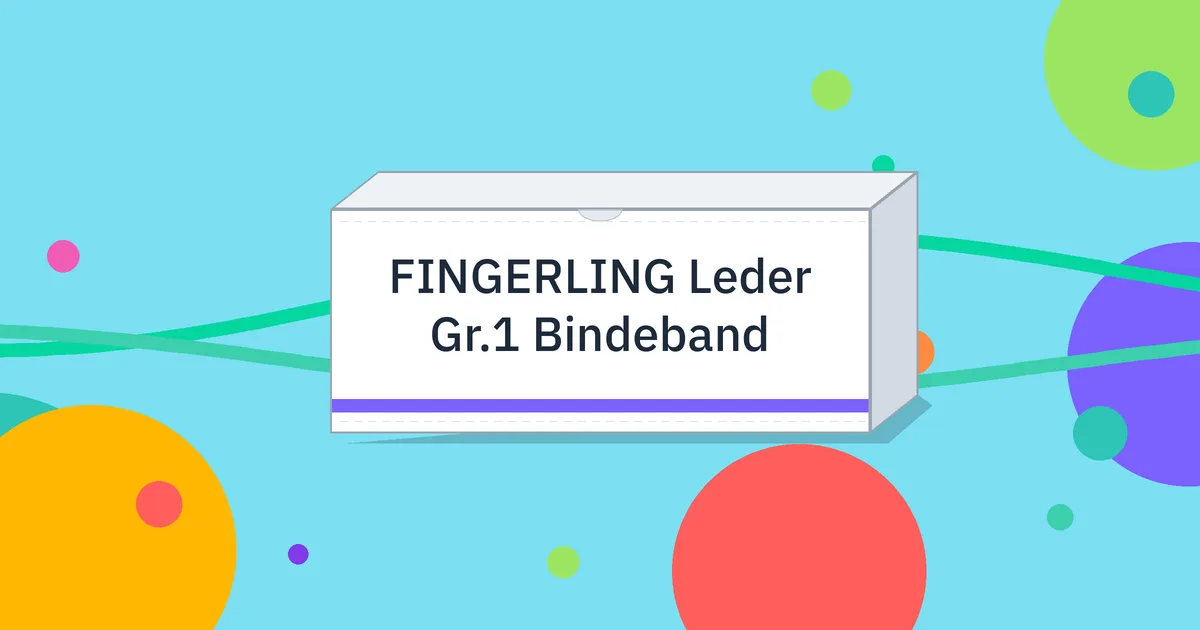 Symbolbild: Packung mit der Aufschrift FINGERLING Leder Gr.1 Bindeband (PZN 03236849) – Verfügbarkeit und Bezug in Apotheken in Frankfurt am Main