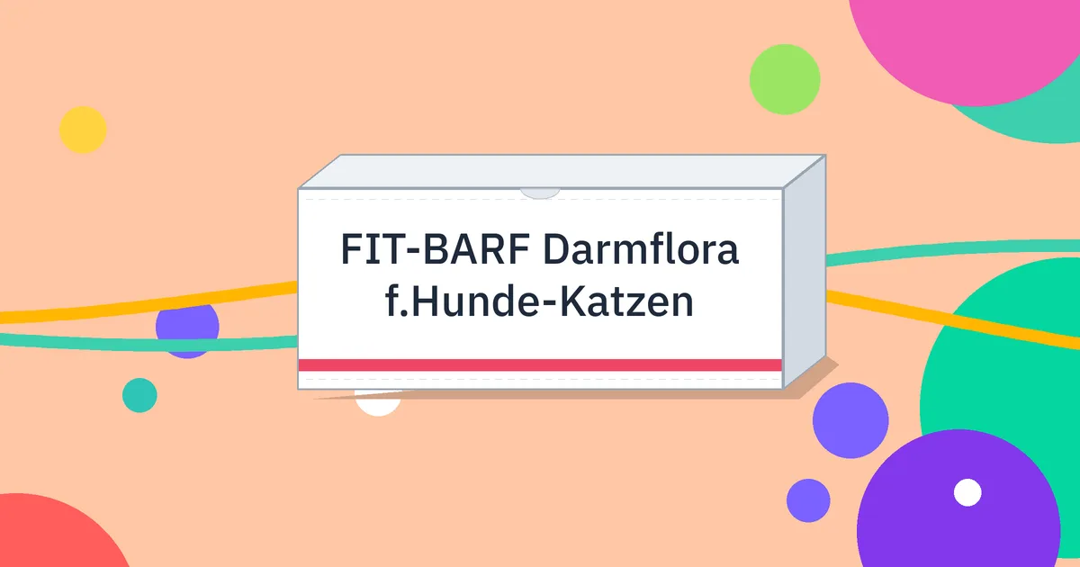 Symbolbild: Packung mit der Aufschrift FIT-BARF Darmflora f.Hunde-Katzen (PZN 01263842) – Verfügbarkeit und Bezug in Apotheken in Frankfurt am Main