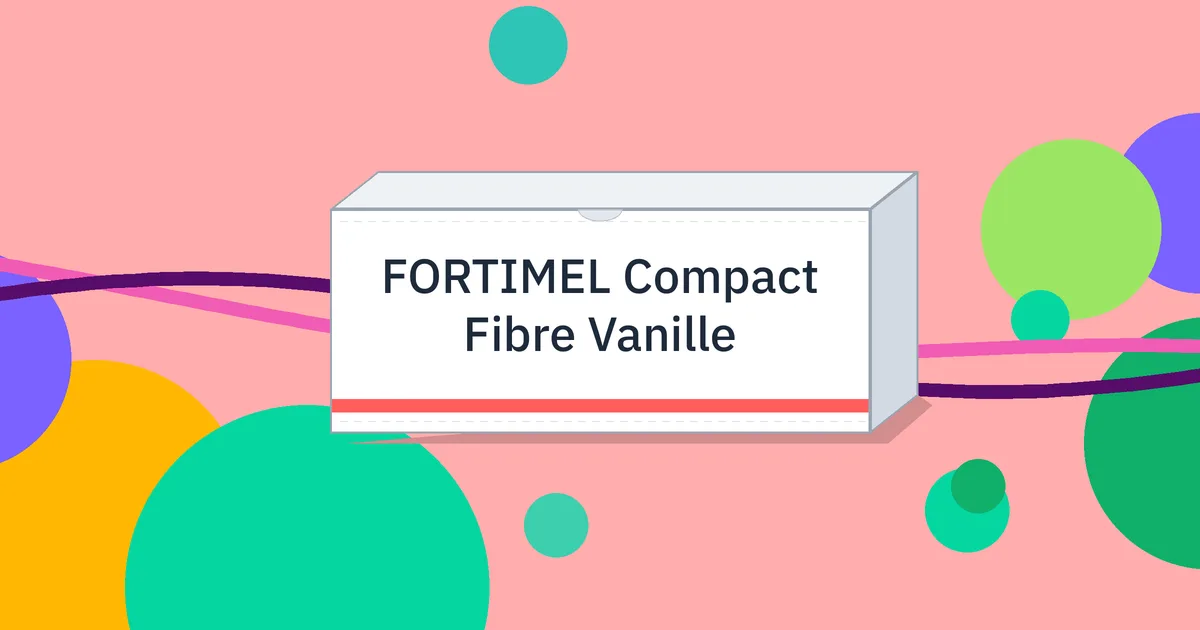 Symbolbild: Packung mit der Aufschrift FORTIMEL Compact Fibre Vanille (PZN 06950955) – Verfügbarkeit und Bezug in Apotheken in Frankfurt am Main