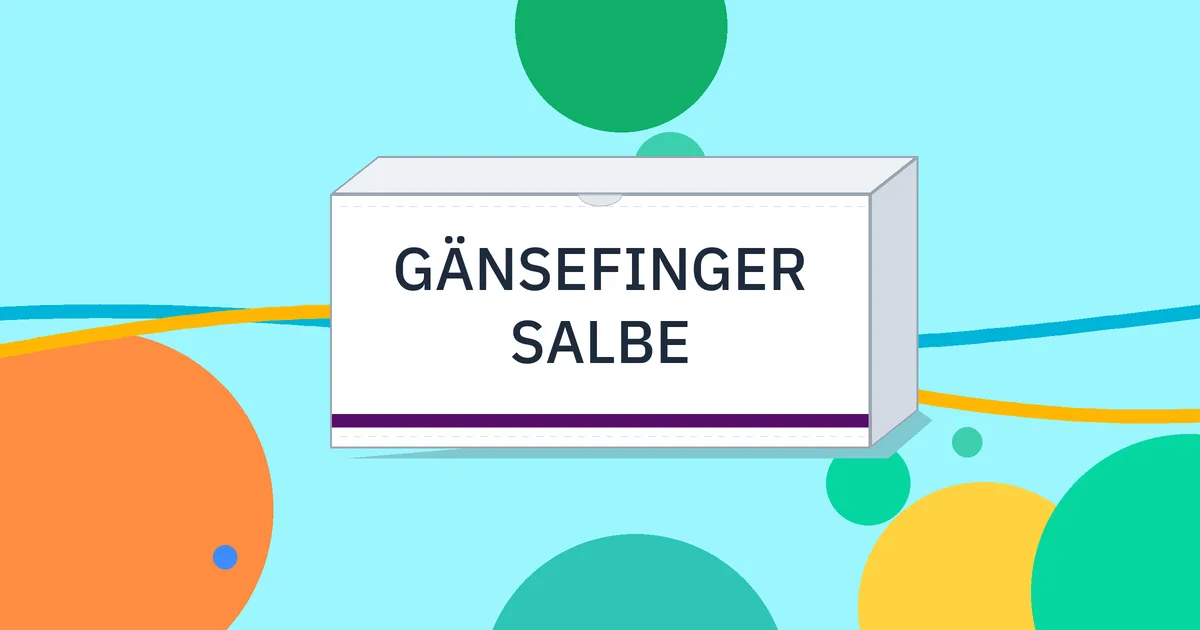 Symbolbild: Packung mit der Aufschrift GÄNSEFINGER SALBE (PZN 18091196) – Verfügbarkeit und Bezug in Apotheken in Frankfurt am Main