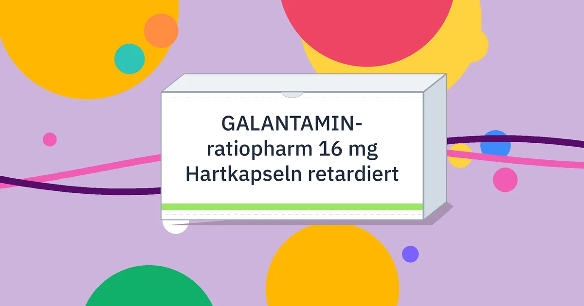 Symbolbild: Packung mit der Aufschrift GALANTAMIN-ratiopharm 16 mg Hartkapseln retardiert (PZN 09300092) – Verfügbarkeit und Bezug in Apotheken in Frankfurt am Main