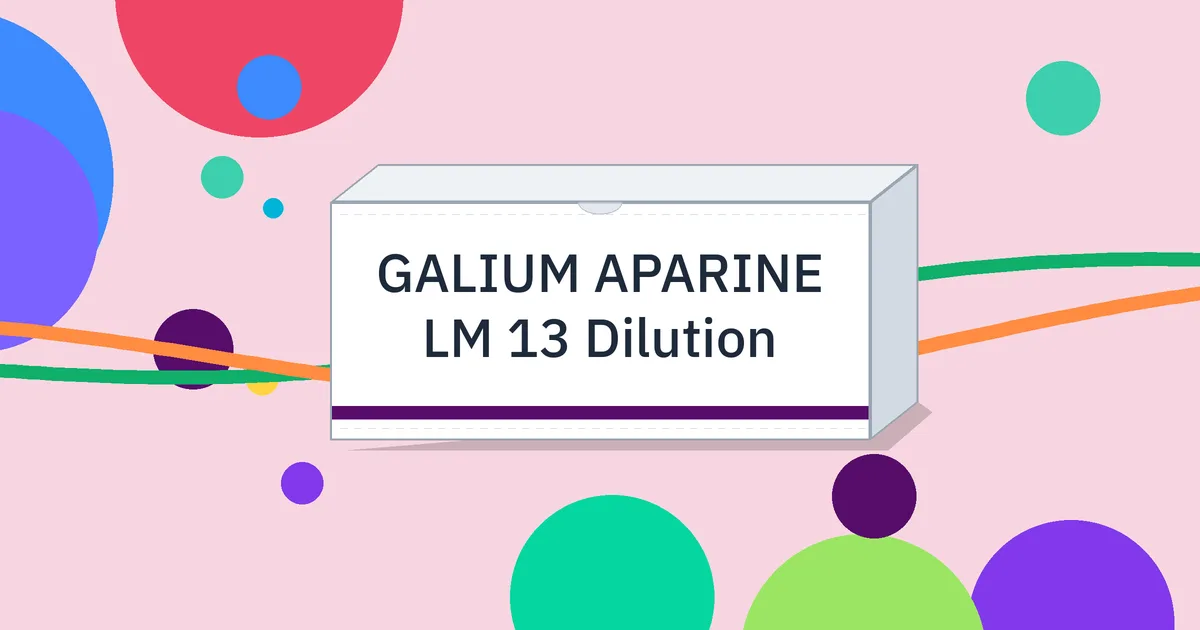 Symbolbild: Packung mit der Aufschrift GALIUM APARINE LM 13 Dilution (PZN 13497137) – Verfügbarkeit und Bezug in Apotheken in Frankfurt am Main