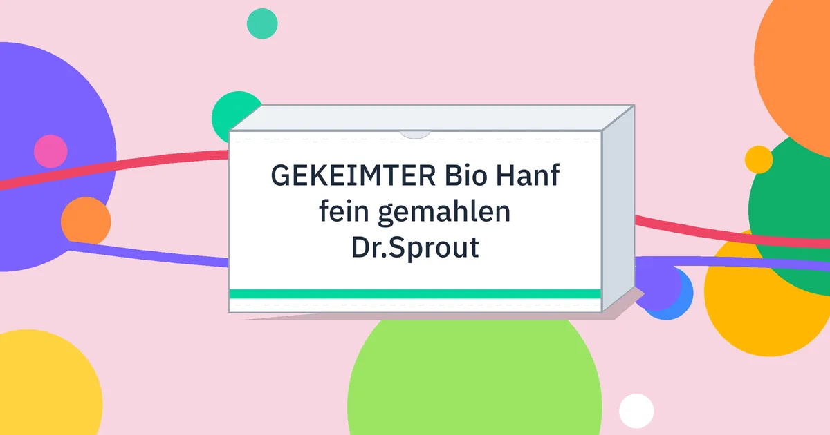 Symbolbild: Packung mit der Aufschrift GEKEIMTER Bio Hanf fein gemahlen Dr.Sprout (PZN 15633277) – Verfügbarkeit und Bezug in Apotheken in Frankfurt am Main