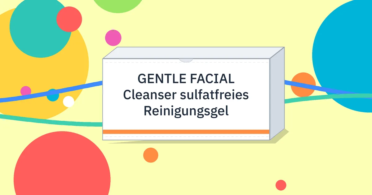 Symbolbild: Packung mit der Aufschrift GENTLE FACIAL Cleanser sulfatfreies Reinigungsgel (PZN 18210502) – Verfügbarkeit und Bezug in Apotheken in Frankfurt am Main