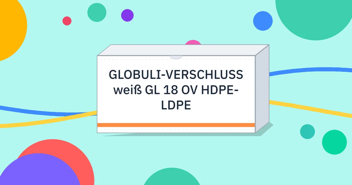 Symbolbild: Packung mit der Aufschrift GLOBULI-VERSCHLUSS weiß GL 18 OV HDPE-LDPE (PZN 18014385) – Verfügbarkeit und Bezug in Apotheken in Frankfurt am Main