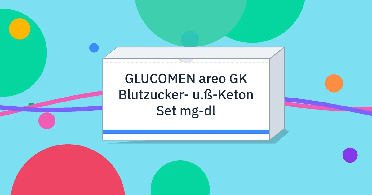 Symbolbild: Packung mit der Aufschrift GLUCOMEN areo GK Blutzucker- u.ß-Keton Set mg-dl (PZN 19526845) – Verfügbarkeit und Bezug in Apotheken in Frankfurt am Main