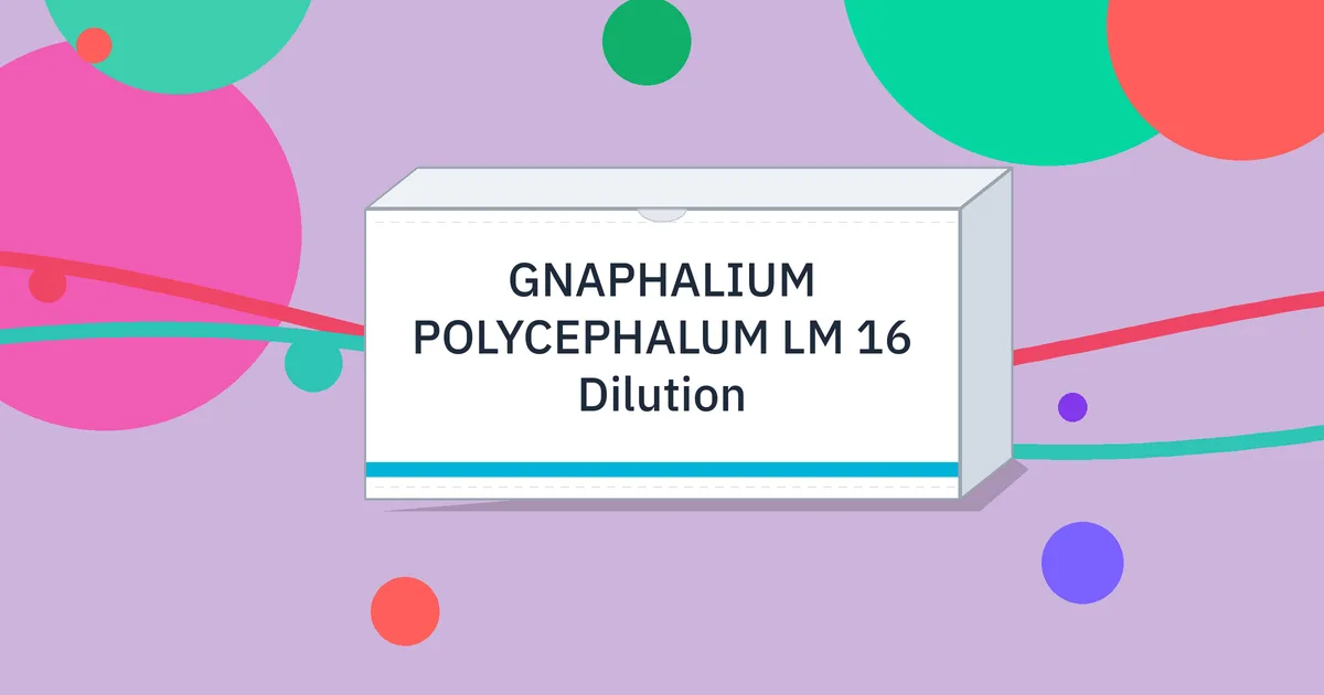 Symbolbild: Packung mit der Aufschrift GNAPHALIUM POLYCEPHALUM LM 16 Dilution (PZN 13545155) – Verfügbarkeit und Bezug in Apotheken in Frankfurt am Main