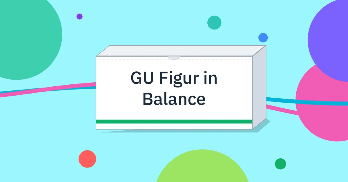 Symbolbild: Packung mit der Aufschrift GU Figur in Balance (PZN 20604131) – Verfügbarkeit und Bezug in Apotheken in Frankfurt am Main