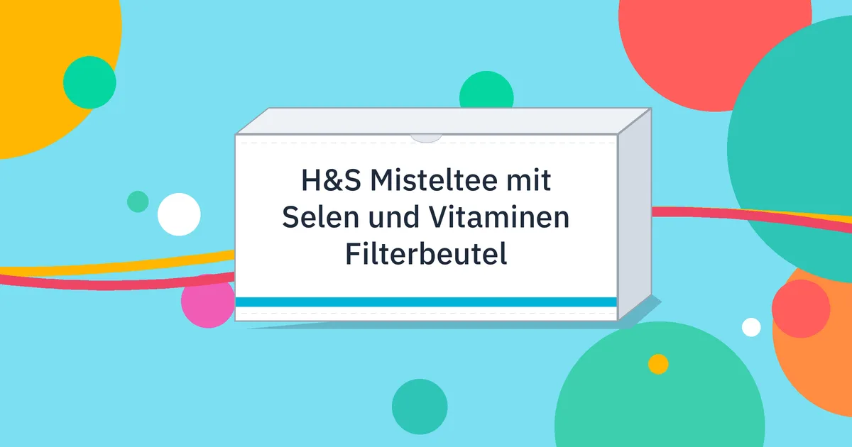 Symbolbild: Packung mit der Aufschrift H&S Misteltee mit Selen und Vitaminen Filterbeutel (PZN 17529928) – Verfügbarkeit und Bezug in Apotheken in Frankfurt am Main