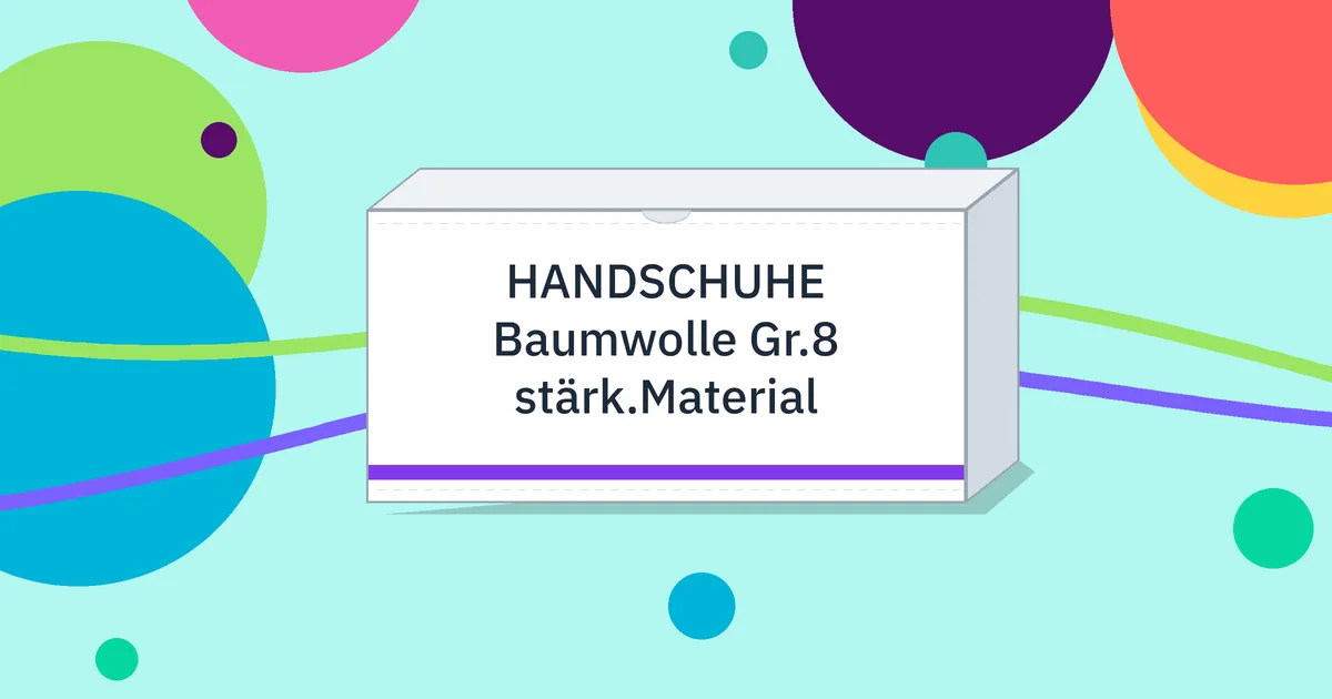 Symbolbild: Packung mit der Aufschrift HANDSCHUHE Baumwolle Gr.8 stärk.Material (PZN 04081389) – Verfügbarkeit und Bezug in Apotheken in Frankfurt am Main