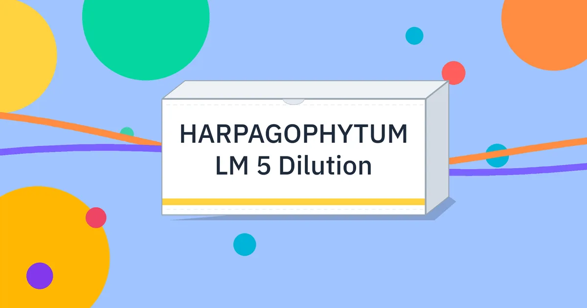 Symbolbild: Packung mit der Aufschrift HARPAGOPHYTUM LM 5 Dilution (PZN 13550601) – Verfügbarkeit und Bezug in Apotheken in Frankfurt am Main