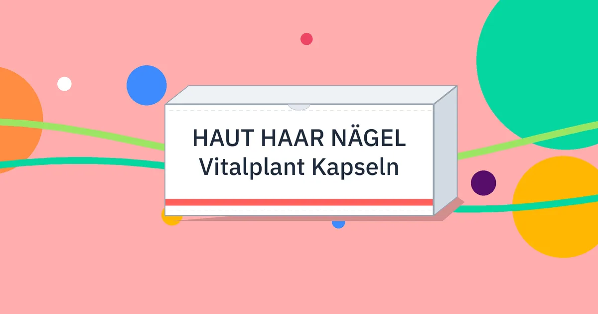 Symbolbild: Packung mit der Aufschrift HAUT HAAR NÄGEL Vitalplant Kapseln (PZN 12504119) – Verfügbarkeit und Bezug in Apotheken in Frankfurt am Main