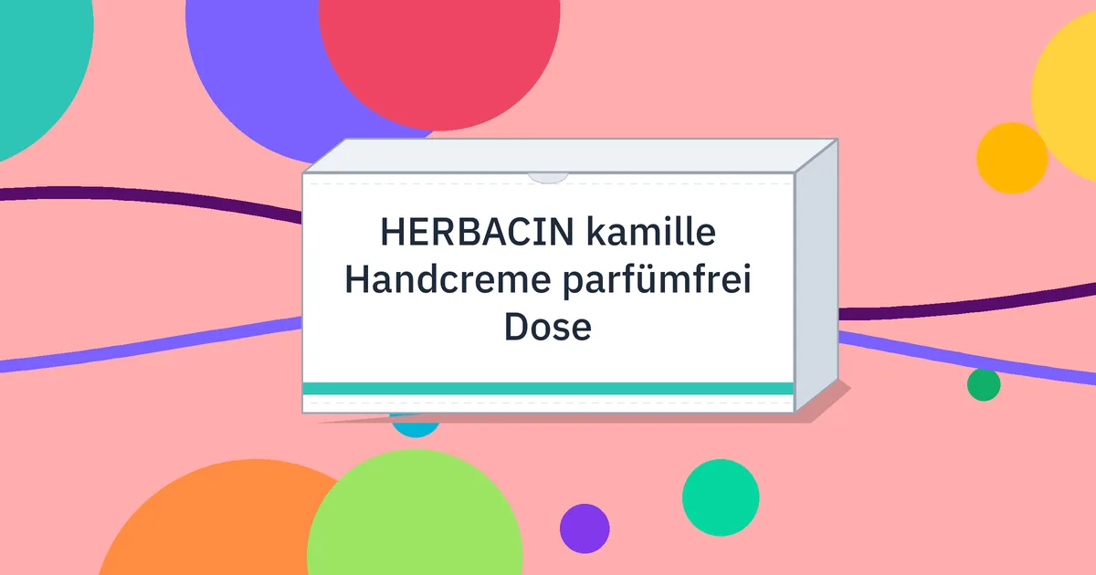 Symbolbild: Packung mit der Aufschrift HERBACIN kamille Handcreme parfümfrei Dose (PZN 10345065) – Verfügbarkeit und Bezug in Apotheken in Frankfurt am Main
