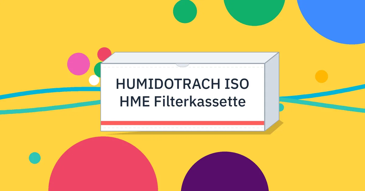 Symbolbild: Packung mit der Aufschrift HUMIDOTRACH ISO HME Filterkassette (PZN 16388495) – Verfügbarkeit und Bezug in Apotheken in Frankfurt am Main