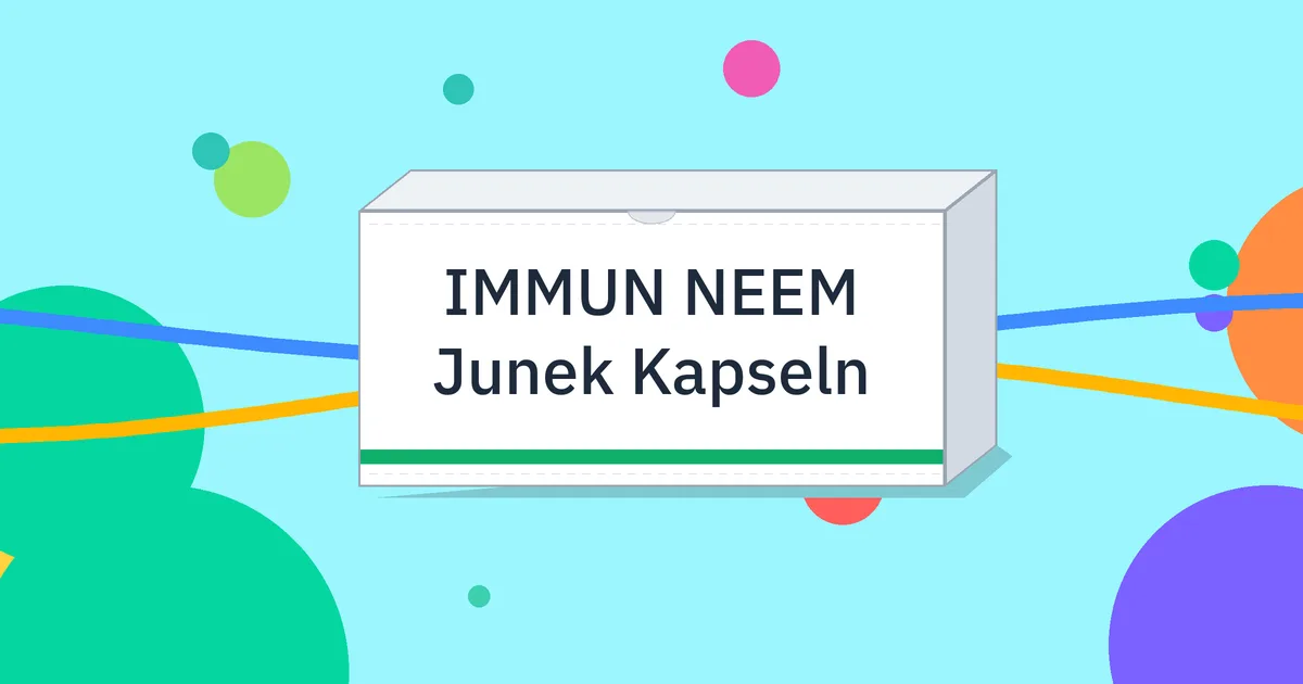 Symbolbild: Packung mit der Aufschrift IMMUN NEEM Junek Kapseln (PZN 00137182) – Verfügbarkeit und Bezug in Apotheken in Frankfurt am Main
