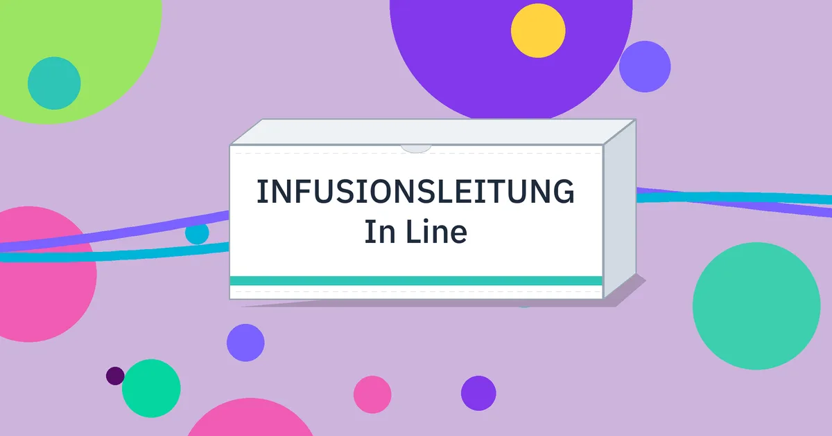 Symbolbild: Packung mit der Aufschrift INFUSIONSLEITUNG In Line (PZN 03835886) – Verfügbarkeit und Bezug in Apotheken in Frankfurt am Main