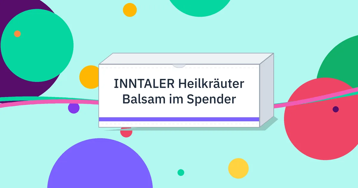 Symbolbild: Packung mit der Aufschrift INNTALER Heilkräuter Balsam im Spender (PZN 11026215) – Verfügbarkeit und Bezug in Apotheken in Frankfurt am Main