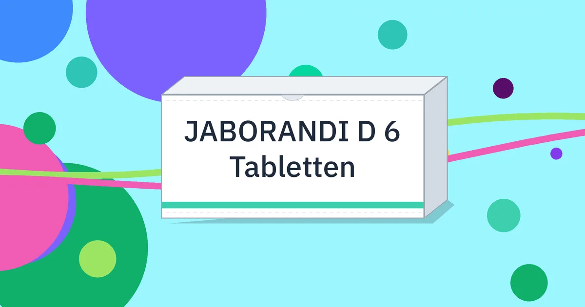 Symbolbild: Packung mit der Aufschrift JABORANDI D 6 Tabletten (PZN 02631911) – Verfügbarkeit und Bezug in Apotheken in Frankfurt am Main