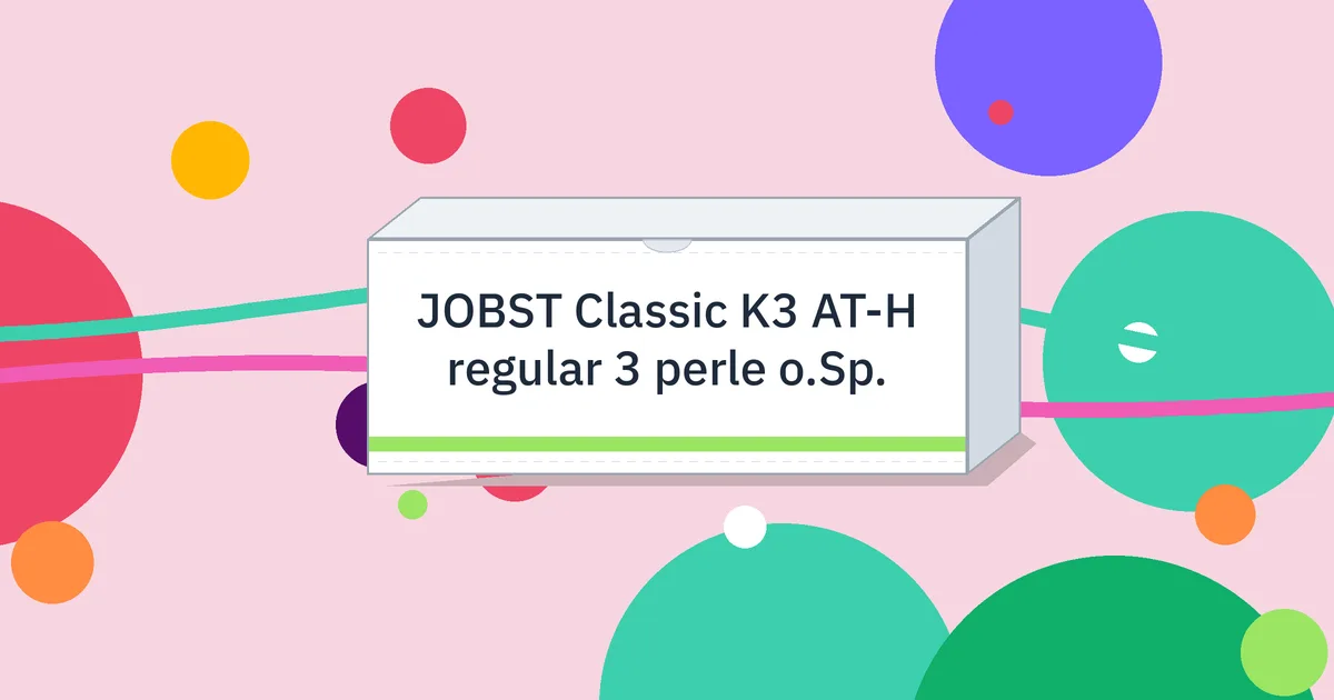 Symbolbild: Packung mit der Aufschrift JOBST Classic K3 AT-H regular 3 perle o.Sp. (PZN 13077748) – Verfügbarkeit und Bezug in Apotheken in Frankfurt am Main