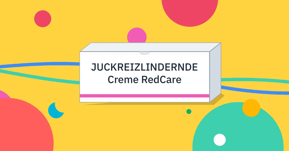Symbolbild: Packung mit der Aufschrift JUCKREIZLINDERNDE Creme RedCare (PZN 17543584) – Verfügbarkeit und Bezug in Apotheken in Frankfurt am Main
