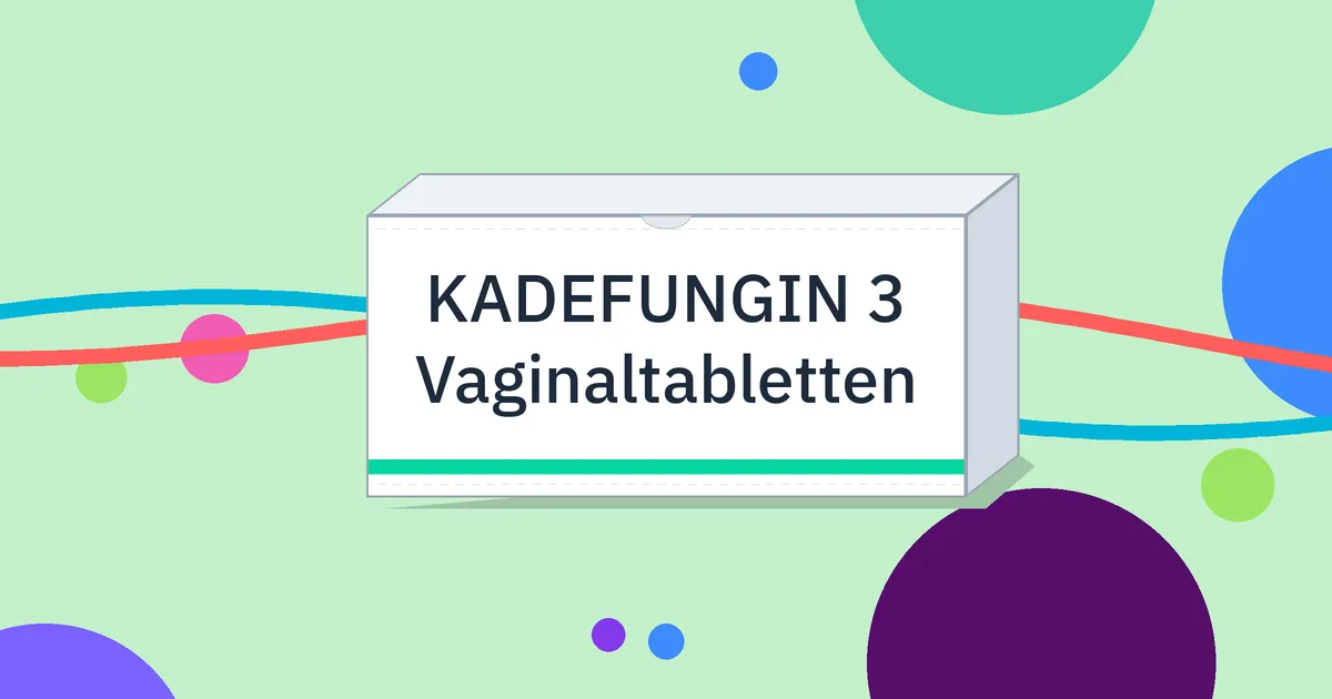 Symbolbild: Packung mit der Aufschrift KADEFUNGIN 3 Vaginaltabletten (PZN 03767819) – Verfügbarkeit und Bezug in Apotheken in Frankfurt am Main