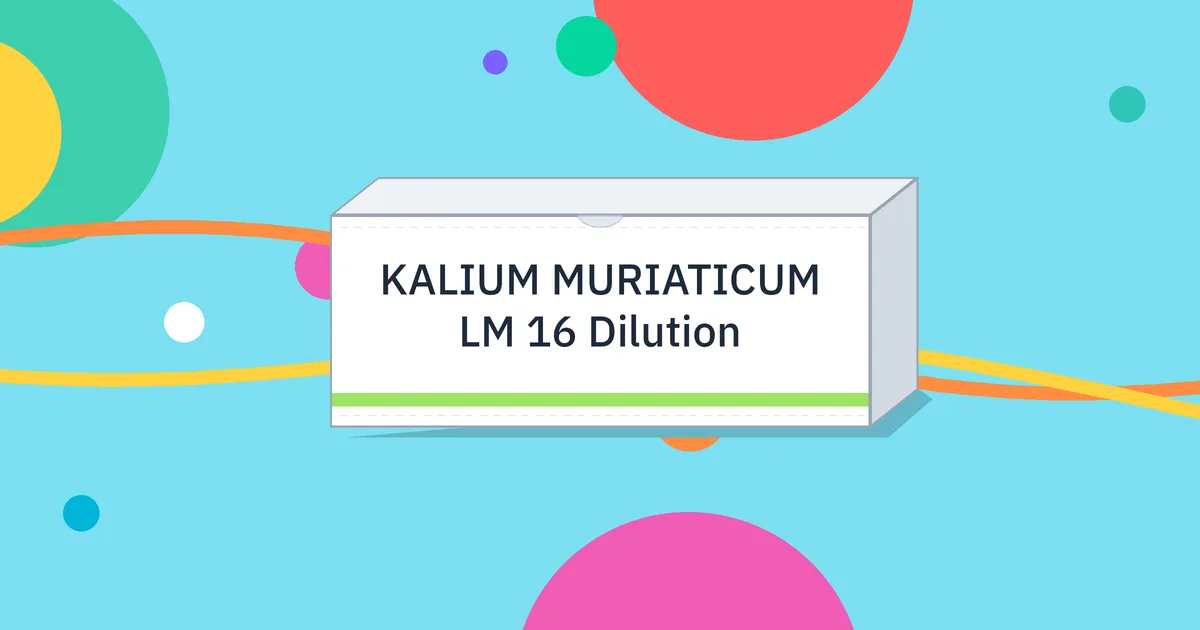 Symbolbild: Packung mit der Aufschrift KALIUM MURIATICUM LM 16 Dilution (PZN 12922880) – Verfügbarkeit und Bezug in Apotheken in Frankfurt am Main