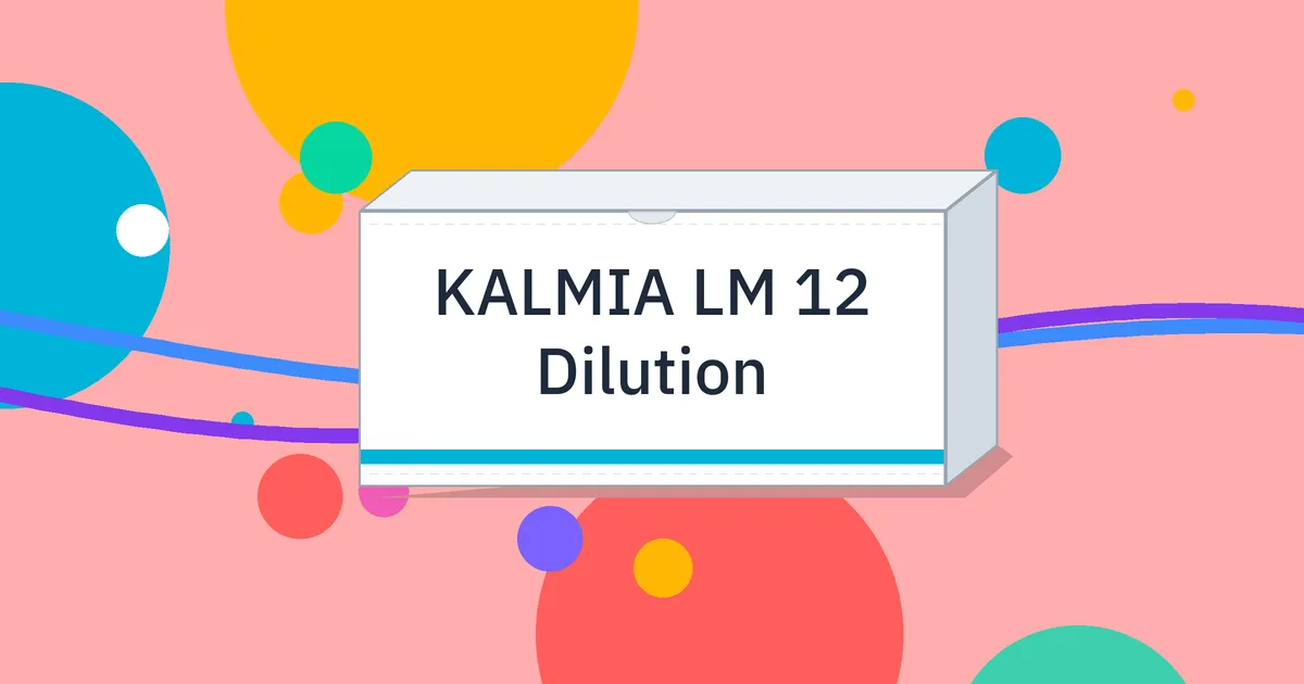 Symbolbild: Packung mit der Aufschrift KALMIA LM 12 Dilution (PZN 03504876) – Verfügbarkeit und Bezug in Apotheken in Frankfurt am Main