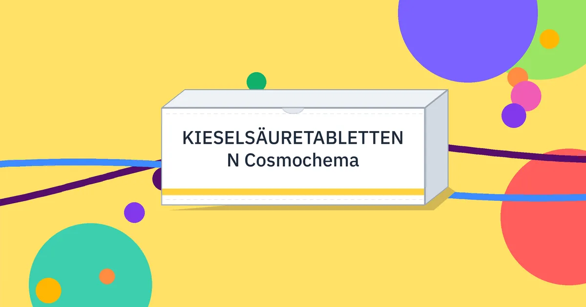 Symbolbild: Packung mit der Aufschrift KIESELSÄURETABLETTEN N Cosmochema (PZN 04400185) – Verfügbarkeit und Bezug in Apotheken in Frankfurt am Main