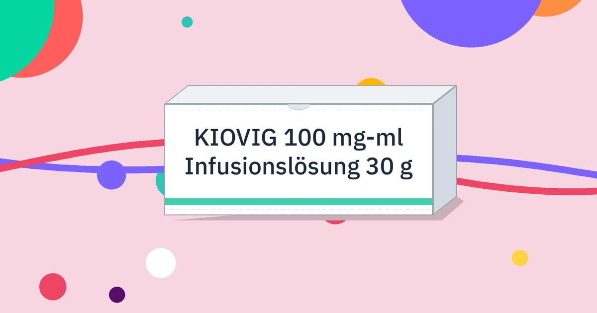 Symbolbild: Packung mit der Aufschrift KIOVIG 100 mg-ml Infusionslösung 30 g (PZN 20398648) – Verfügbarkeit und Bezug in Apotheken in Frankfurt am Main