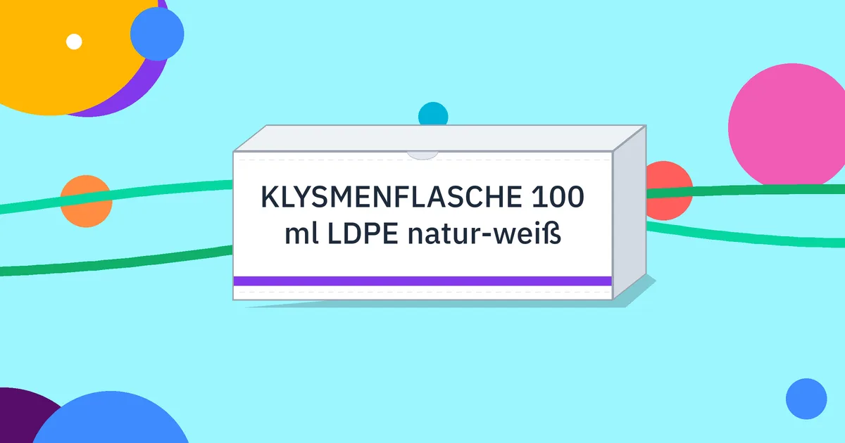 Symbolbild: Packung mit der Aufschrift KLYSMENFLASCHE 100 ml LDPE natur-weiß (PZN 18014557) – Verfügbarkeit und Bezug in Apotheken in Frankfurt am Main