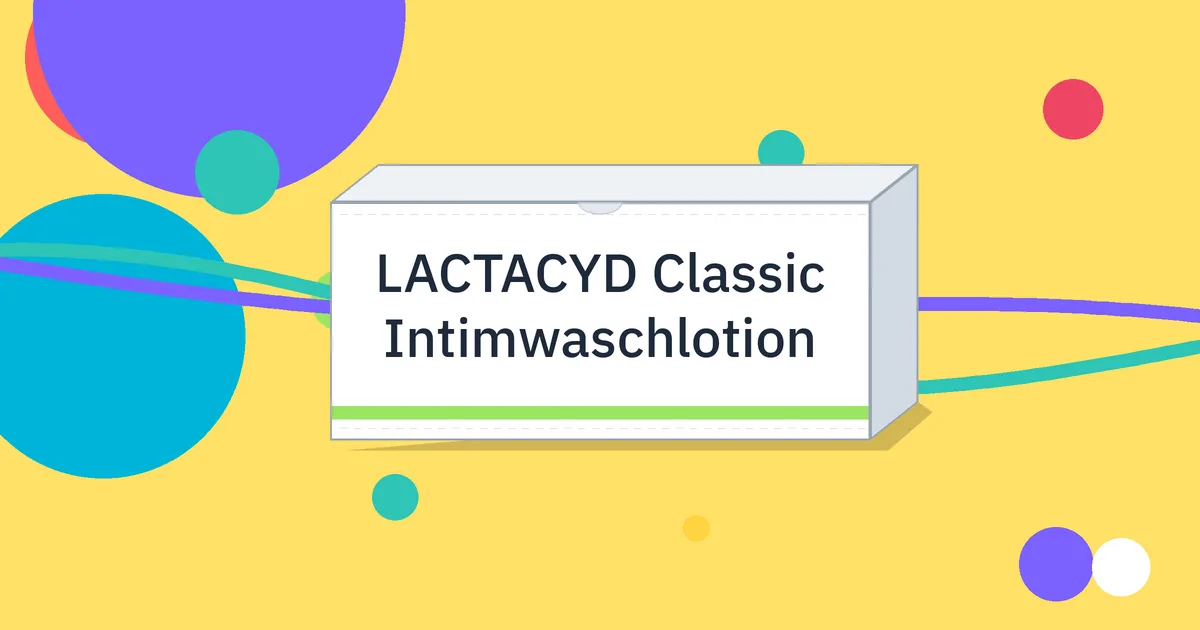 Symbolbild: Packung mit der Aufschrift LACTACYD Classic Intimwaschlotion (PZN 19395538) – Verfügbarkeit und Bezug in Apotheken in Frankfurt am Main