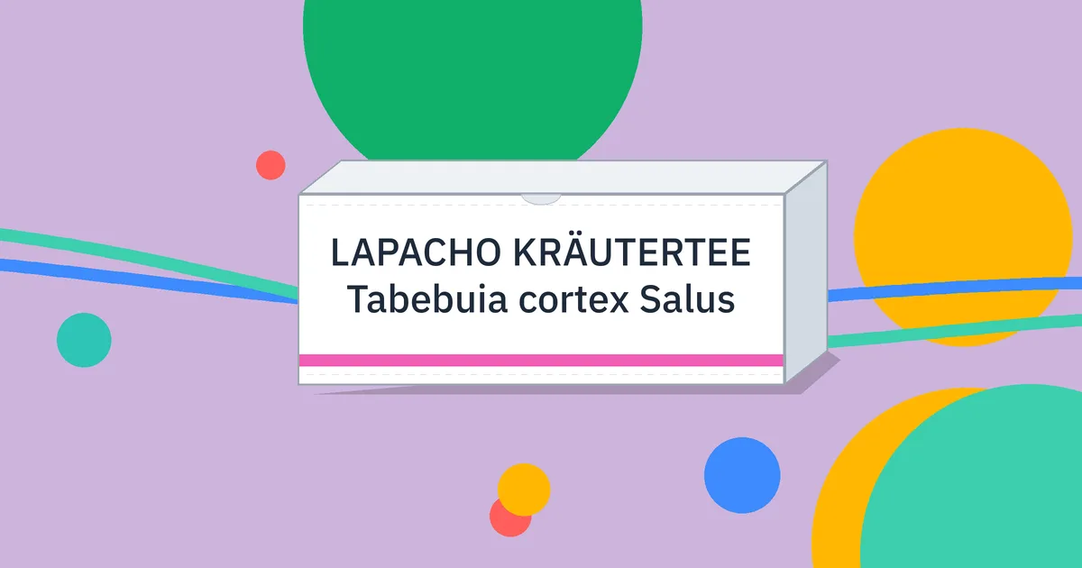 Symbolbild: Packung mit der Aufschrift LAPACHO KRÄUTERTEE Tabebuia cortex Salus (PZN 07381494) – Verfügbarkeit und Bezug in Apotheken in Frankfurt am Main
