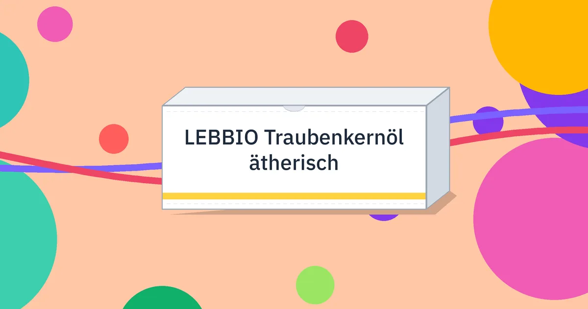 Symbolbild: Packung mit der Aufschrift LEBBIO Traubenkernöl ätherisch (PZN 19672015) – Verfügbarkeit und Bezug in Apotheken in Frankfurt am Main