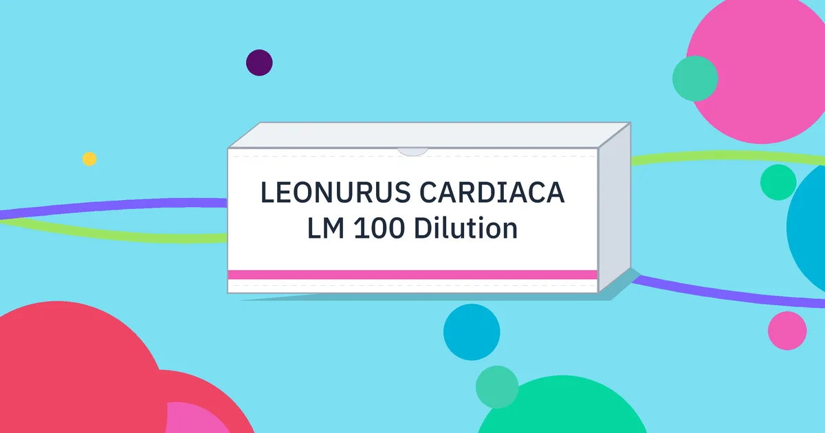 Symbolbild: Packung mit der Aufschrift LEONURUS CARDIACA LM 100 Dilution (PZN 13526198) – Verfügbarkeit und Bezug in Apotheken in Frankfurt am Main