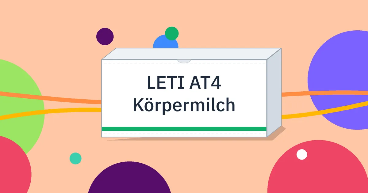 Symbolbild: Packung mit der Aufschrift LETI AT4 Körpermilch (PZN 06129226) – Verfügbarkeit und Bezug in Apotheken in Frankfurt am Main