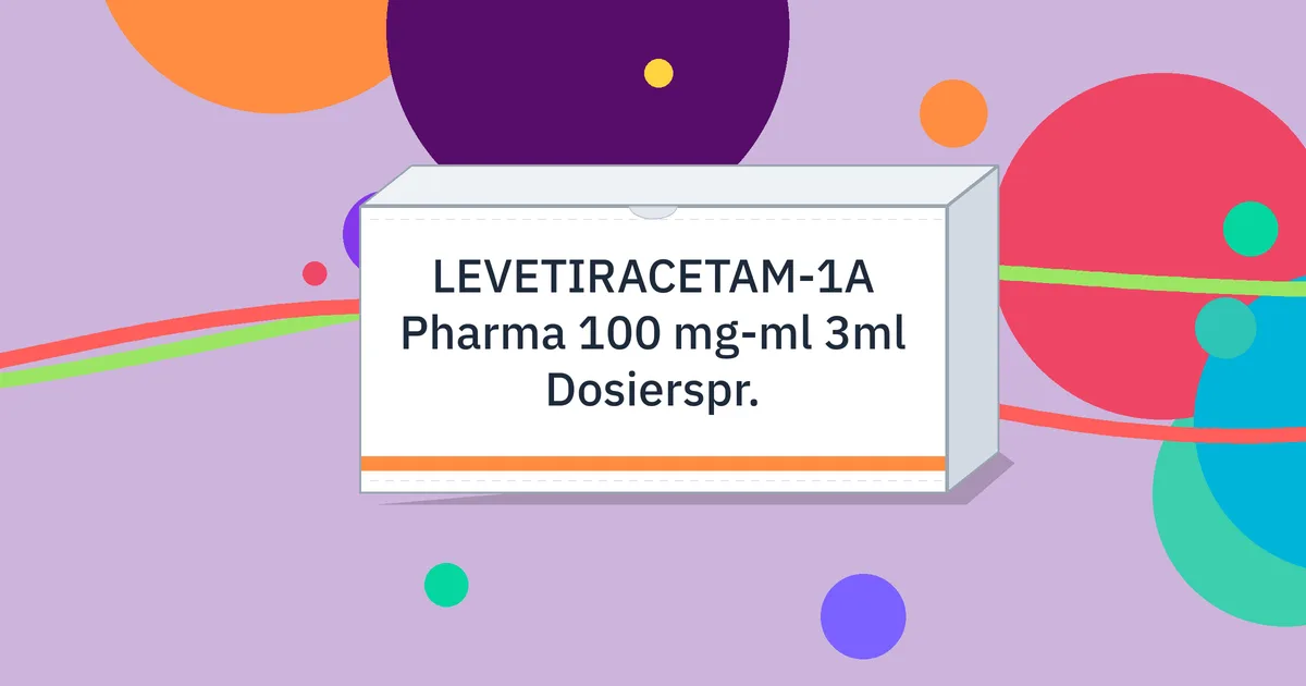 Symbolbild: Packung mit der Aufschrift LEVETIRACETAM-1A Pharma 100 mg-ml 3ml Dosierspr. (PZN 09322455) – Verfügbarkeit und Bezug in Apotheken in Frankfurt am Main