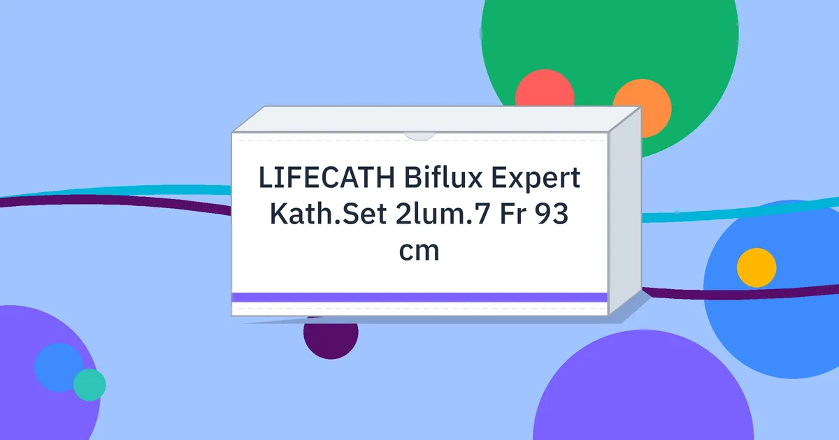Symbolbild: Packung mit der Aufschrift LIFECATH Biflux Expert Kath.Set 2lum.7 Fr 93 cm (PZN 16506055) – Verfügbarkeit und Bezug in Apotheken in Frankfurt am Main