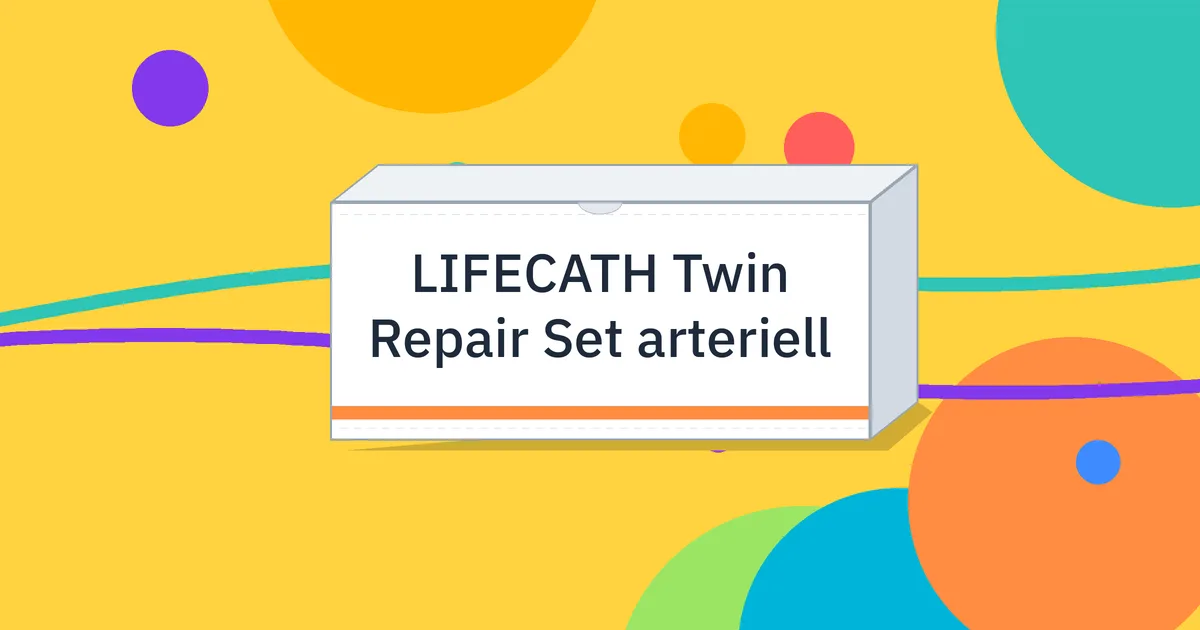 Symbolbild: Packung mit der Aufschrift LIFECATH Twin Repair Set arteriell (PZN 06847275) – Verfügbarkeit und Bezug in Apotheken in Frankfurt am Main