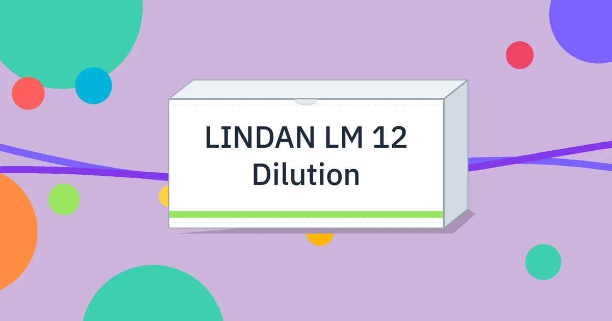 Symbolbild: Packung mit der Aufschrift LINDAN LM 12 Dilution (PZN 13529624) – Verfügbarkeit und Bezug in Apotheken in Frankfurt am Main