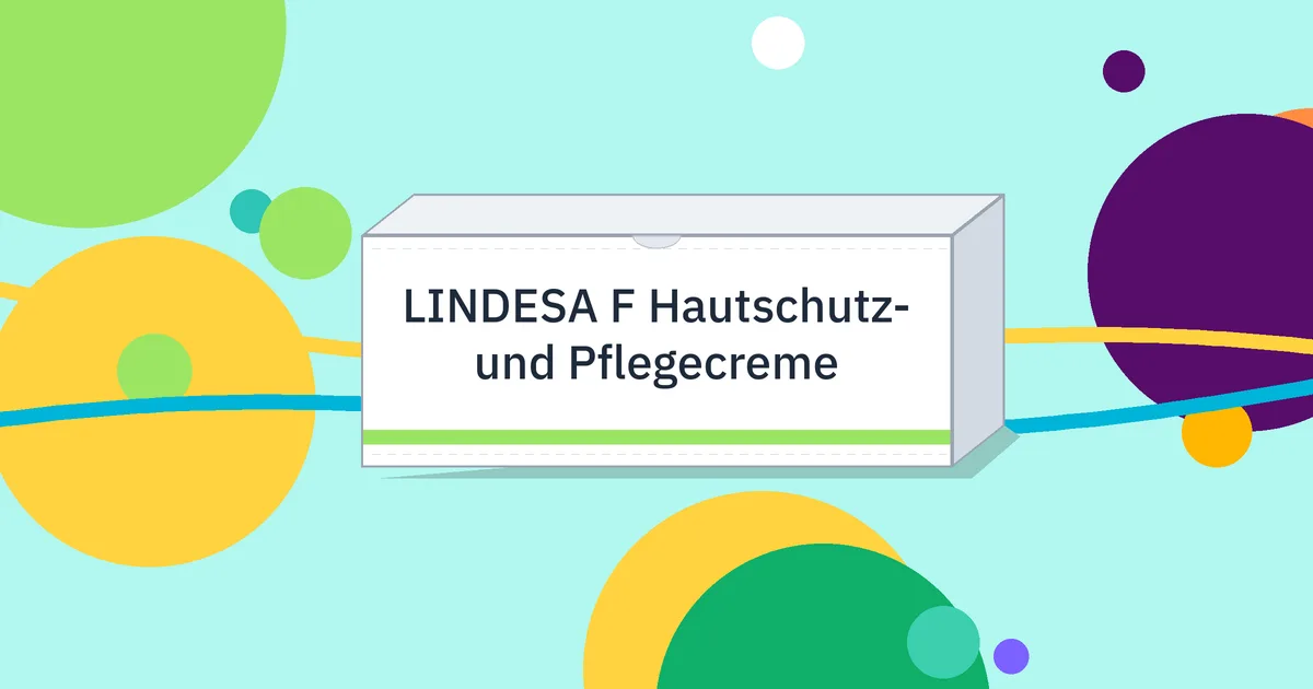 Symbolbild: Packung mit der Aufschrift LINDESA F Hautschutz- und Pflegecreme (PZN 17252183) – Verfügbarkeit und Bezug in Apotheken in Frankfurt am Main