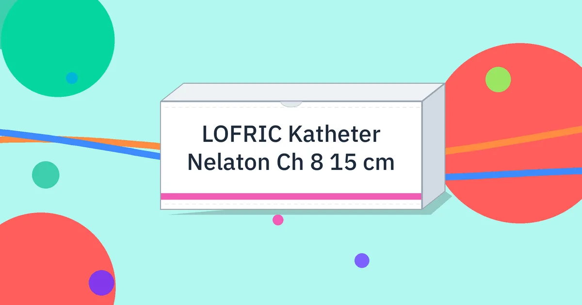 Symbolbild: Packung mit der Aufschrift LOFRIC Katheter Nelaton Ch 8 15 cm (PZN 16668786) – Verfügbarkeit und Bezug in Apotheken in Frankfurt am Main