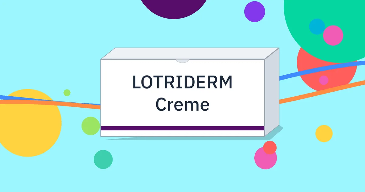 Symbolbild: Packung mit der Aufschrift LOTRIDERM Creme (PZN 09245660) – Verfügbarkeit und Bezug in Apotheken in Frankfurt am Main