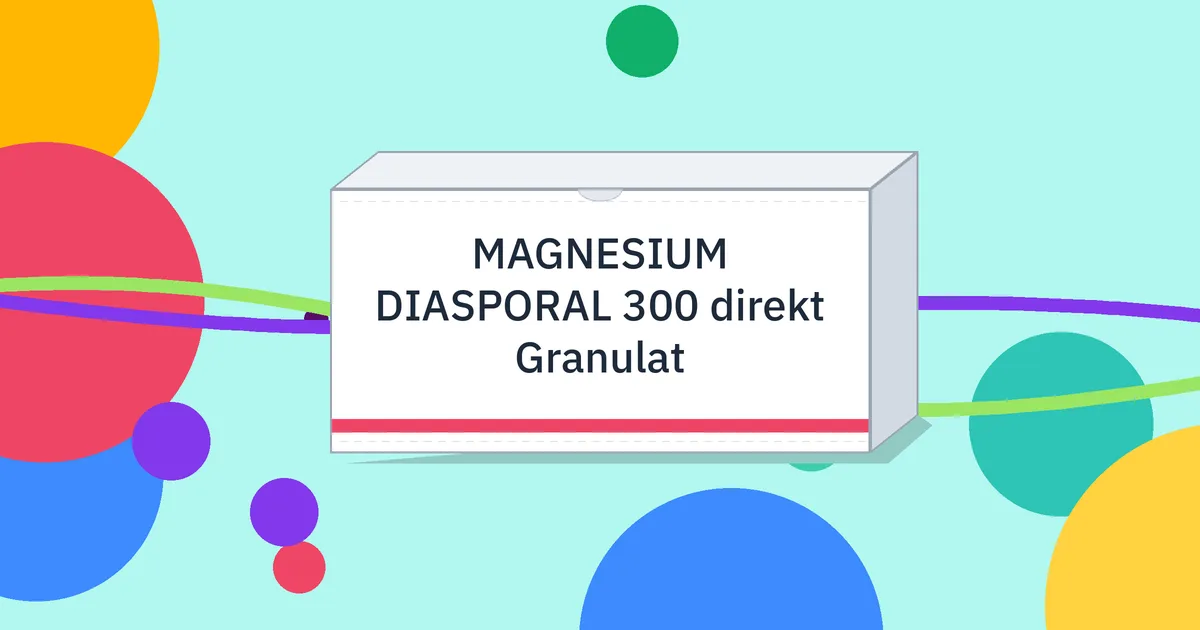 Symbolbild: Packung mit der Aufschrift MAGNESIUM DIASPORAL 300 direkt Granulat (PZN 05969496) – Verfügbarkeit und Bezug in Apotheken in Frankfurt am Main