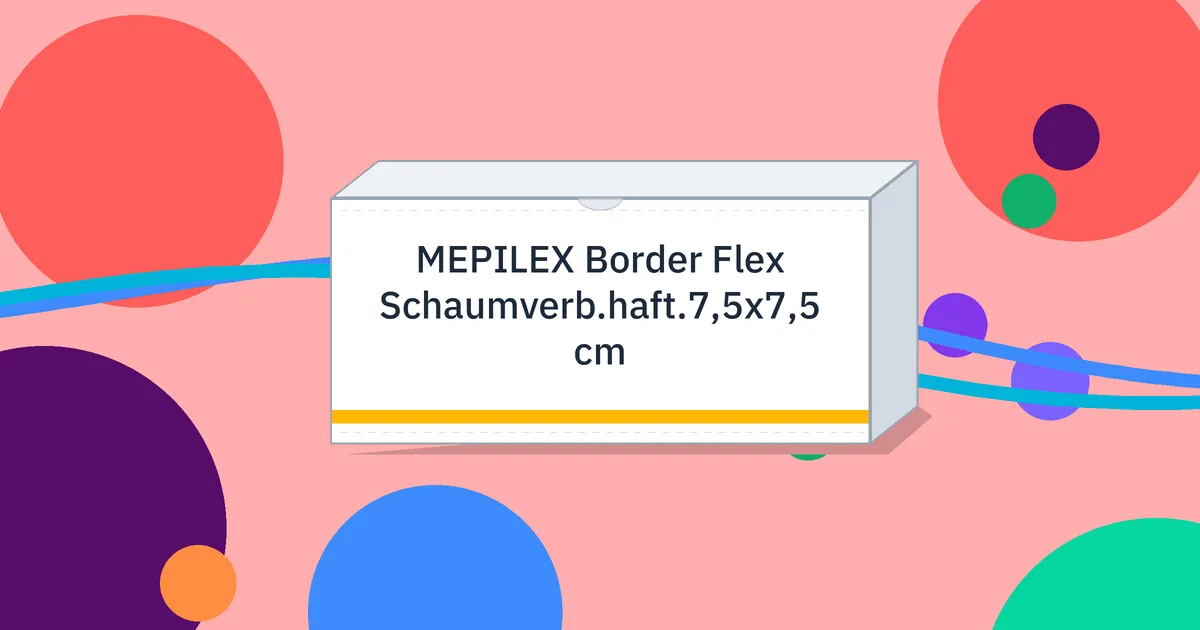 Symbolbild: Packung mit der Aufschrift MEPILEX Border Flex Schaumverb.haft.7,5x7,5 cm (PZN 20206206) – Verfügbarkeit und Bezug in Apotheken in Frankfurt am Main