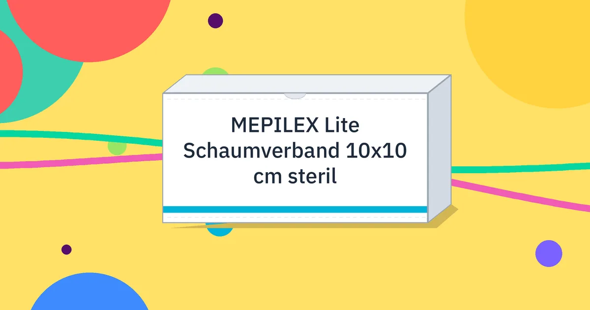 Symbolbild: Packung mit der Aufschrift MEPILEX Lite Schaumverband 10x10 cm steril (PZN 13875622) – Verfügbarkeit und Bezug in Apotheken in Frankfurt am Main