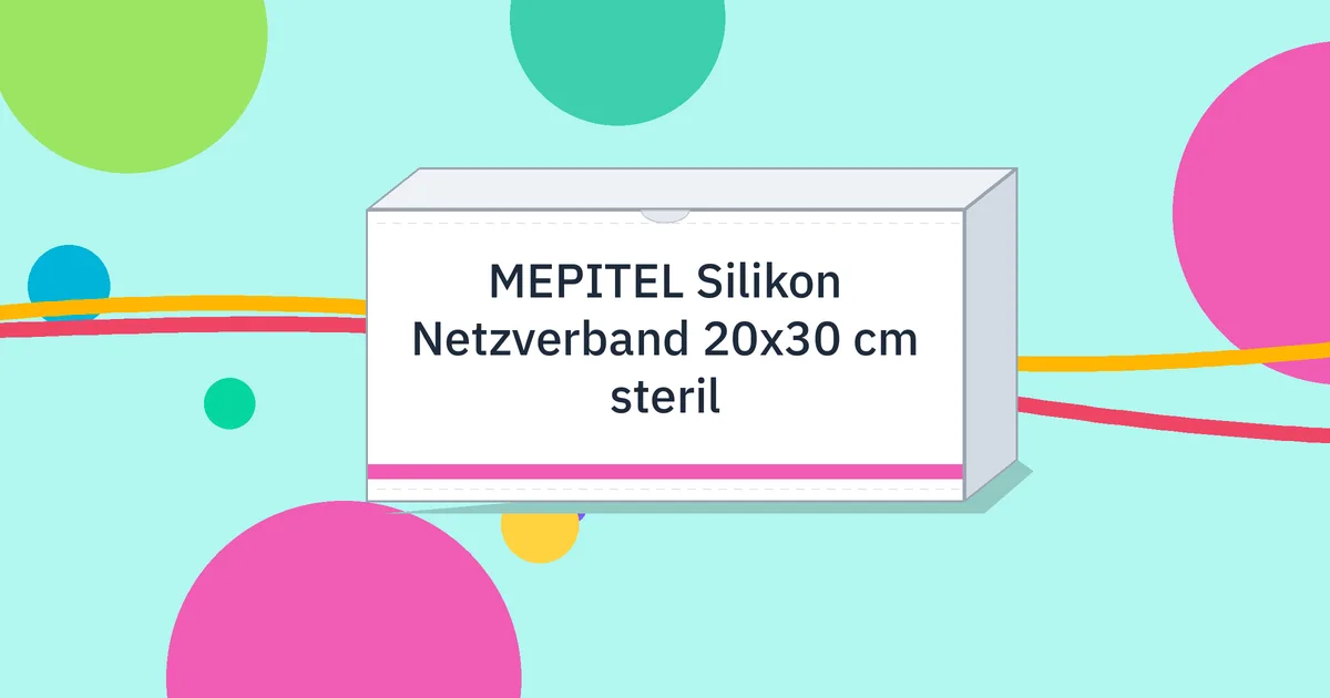 Symbolbild: Packung mit der Aufschrift MEPITEL Silikon Netzverband 20x30 cm steril (PZN 15403531) – Verfügbarkeit und Bezug in Apotheken in Frankfurt am Main