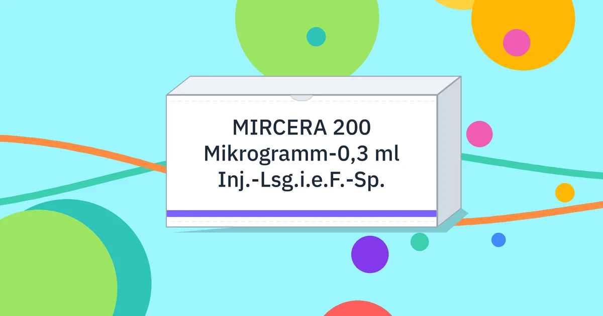 Symbolbild: Packung mit der Aufschrift MIRCERA 200 Mikrogramm-0,3 ml Inj.-Lsg.i.e.F.-Sp. (PZN 05451167) – Verfügbarkeit und Bezug in Apotheken in Frankfurt am Main