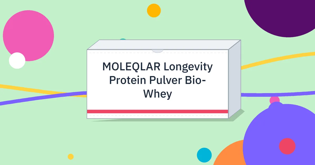 Symbolbild: Packung mit der Aufschrift MOLEQLAR Longevity Protein Pulver Bio-Whey (PZN 20584552) – Verfügbarkeit und Bezug in Apotheken in Frankfurt am Main